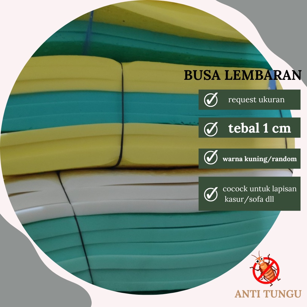 Jual Busa Lembaran Royal Foam Tebal 1 Cm Lapisan Dudukan Kursi Sofa ...