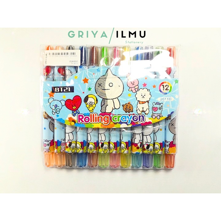 Jual Rolling Crayon/Krayon Putar/Twist Crayon BT21 2011D (026012 ...