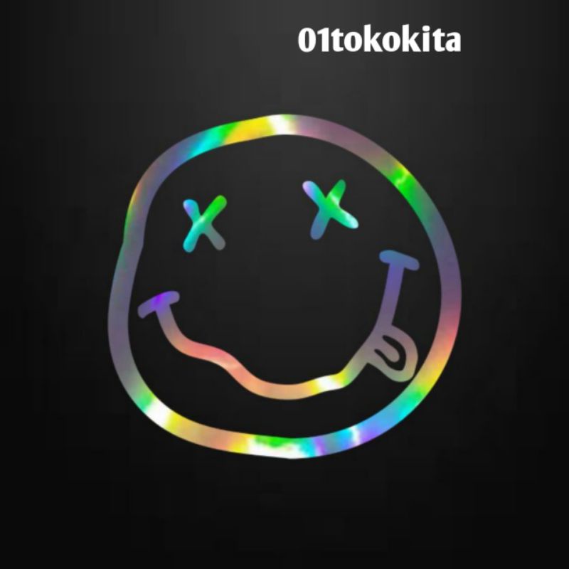 Jual Stiker cutting emot nirvana cuting sticker melet timbul 1 warna ...