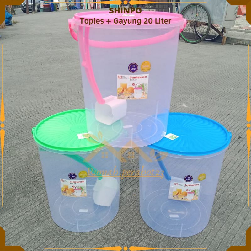 Jual Toples Es Buah Gayung 20 Liter Shinpo Aquarium Es Buah Toples Air Toples Kerupuk