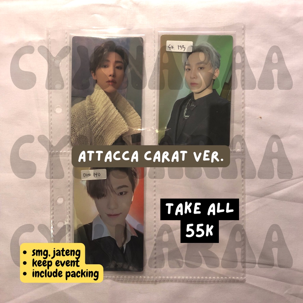 Jual take all seventeen the8 dino seungkwan attacca carver pc | Shopee ...