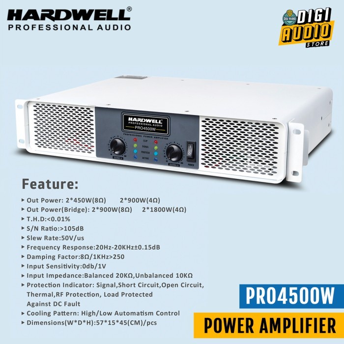 Jual Power Amplifier Ampli Speaker 2 X 450 Watt 8 Hardwell Pro4500 # ...