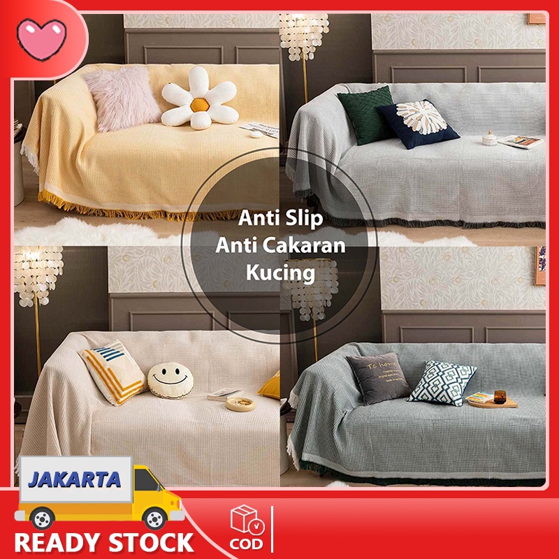Jual Cover sofa Selimut sofa sarung sofa Nordic Blanket size 130 x 180cm 260 x 180cm - throw ...