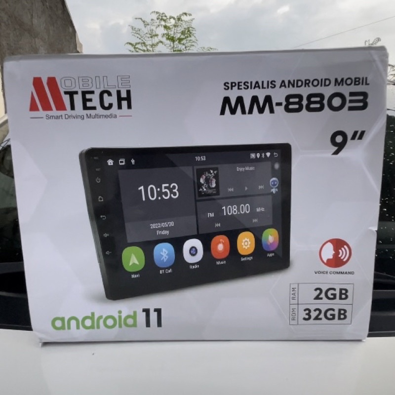 Jual HEAD UNIT MTECH MM-8803 9 INCHI WIFI ANDROID 11 RAM 2/32 IP CAR PLAY DAN VOICE NOTE ...