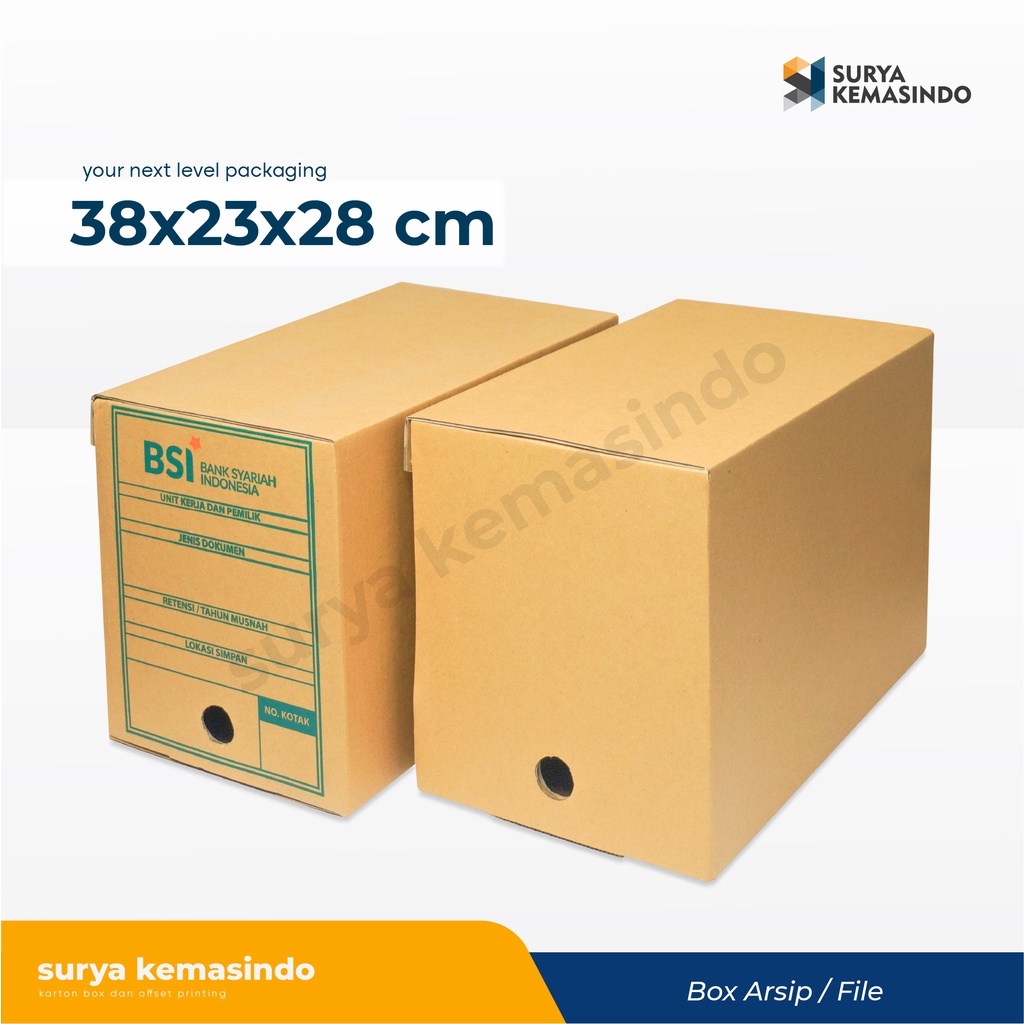 Jual Box File 38x23x28 cm (BSI) Kardus/Kemasan/Paking/BoxArsipBSI ...