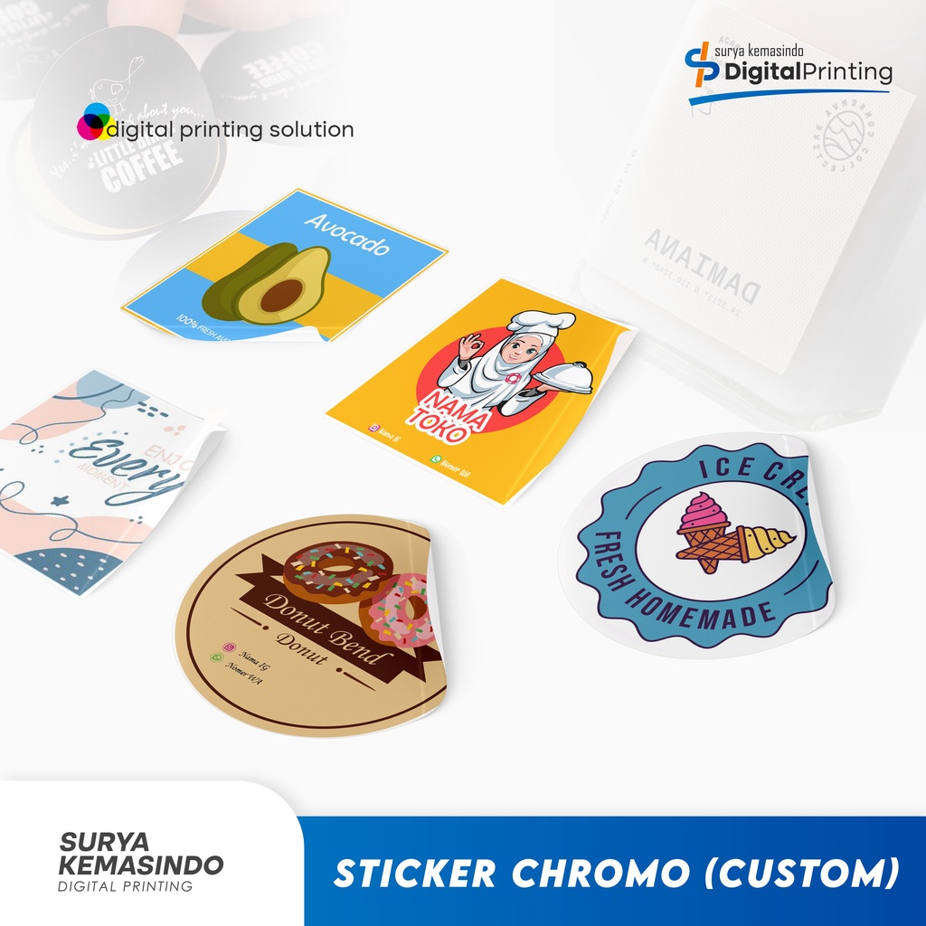 Jual Stiker/Sticker Chromo (CUSTOM) Sticker Label - Sticker Bontak ...