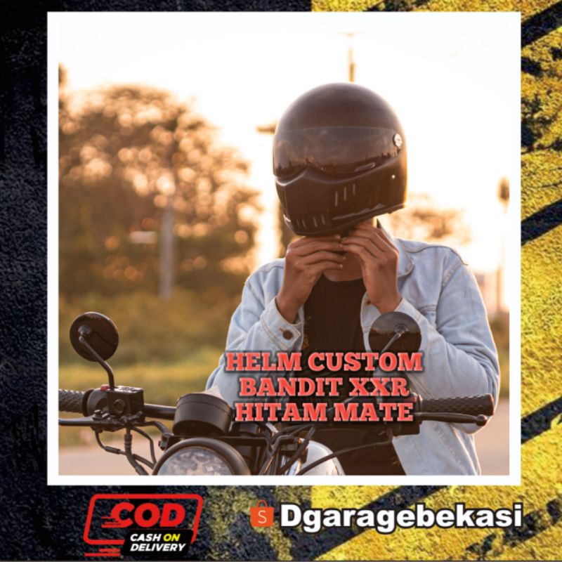 Jual HELM CUSTOM BANDIT XXR cc helmet Hlem Helem vintage classic retro ...