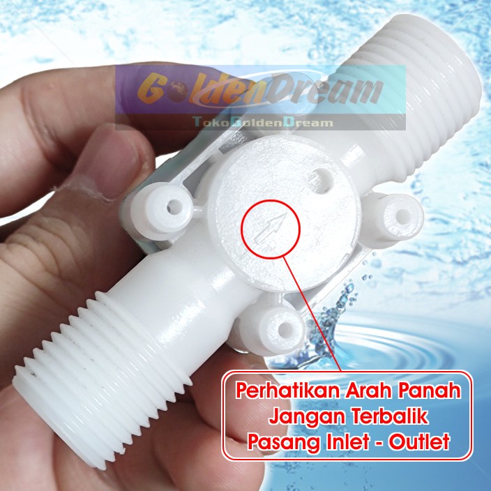 Jual Kran Air Solenoid Water Valve Nylon High Quality Non Plastic Keran ...
