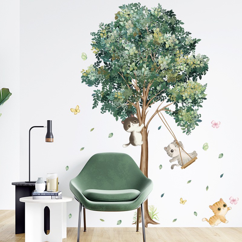 Jual WALLSTICKER WALL STICKER STIKER DINDING MINIMALIS MOTIF SALUR DAUN DAN BUNGA POHON DAUN ...