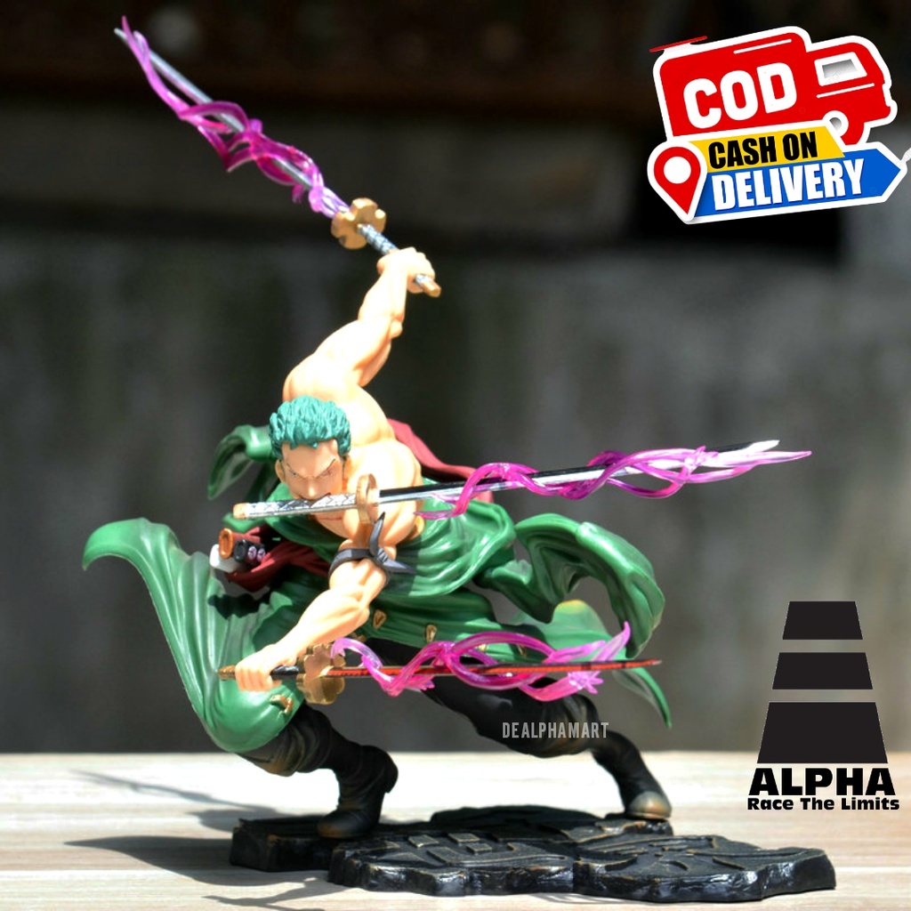 Jual Action Figure Zoro Three Knife Original 100% Anime One Piece ...