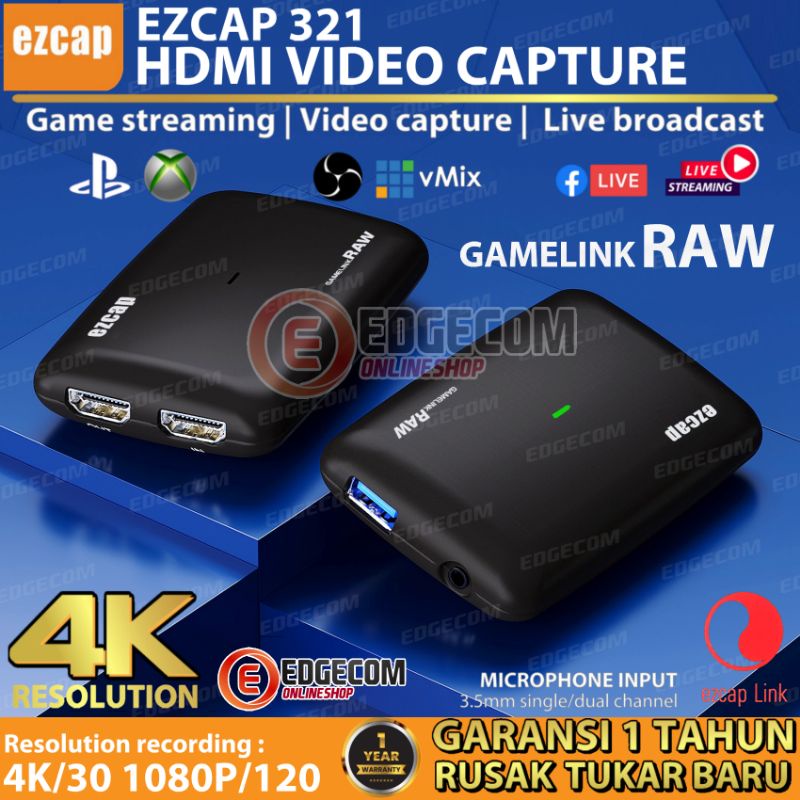 Jual EZCAP 321 Gamelink 4K HDMI Video Capture Game Live Streaming ...