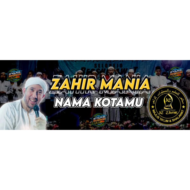 Jual Spanduk banner majelis azzahir V.2/spanduk zahir mania custom ...