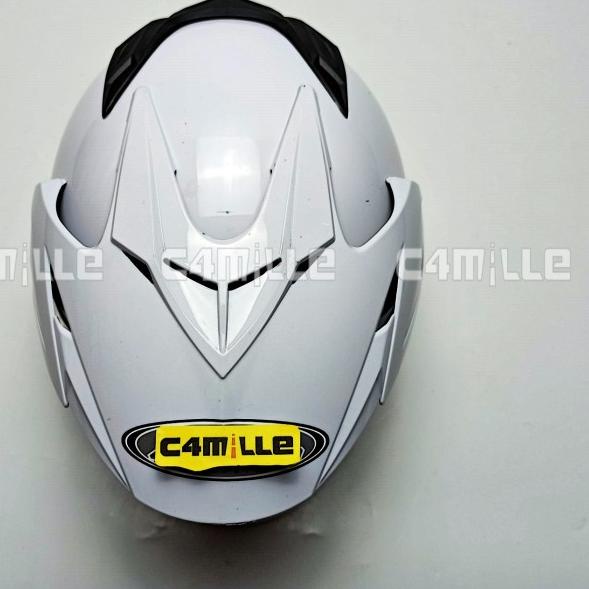 Jual HELM DUKE SOLID WHITE DOUBLE VISOR HALF FACE MURAH SNI | Shopee ...