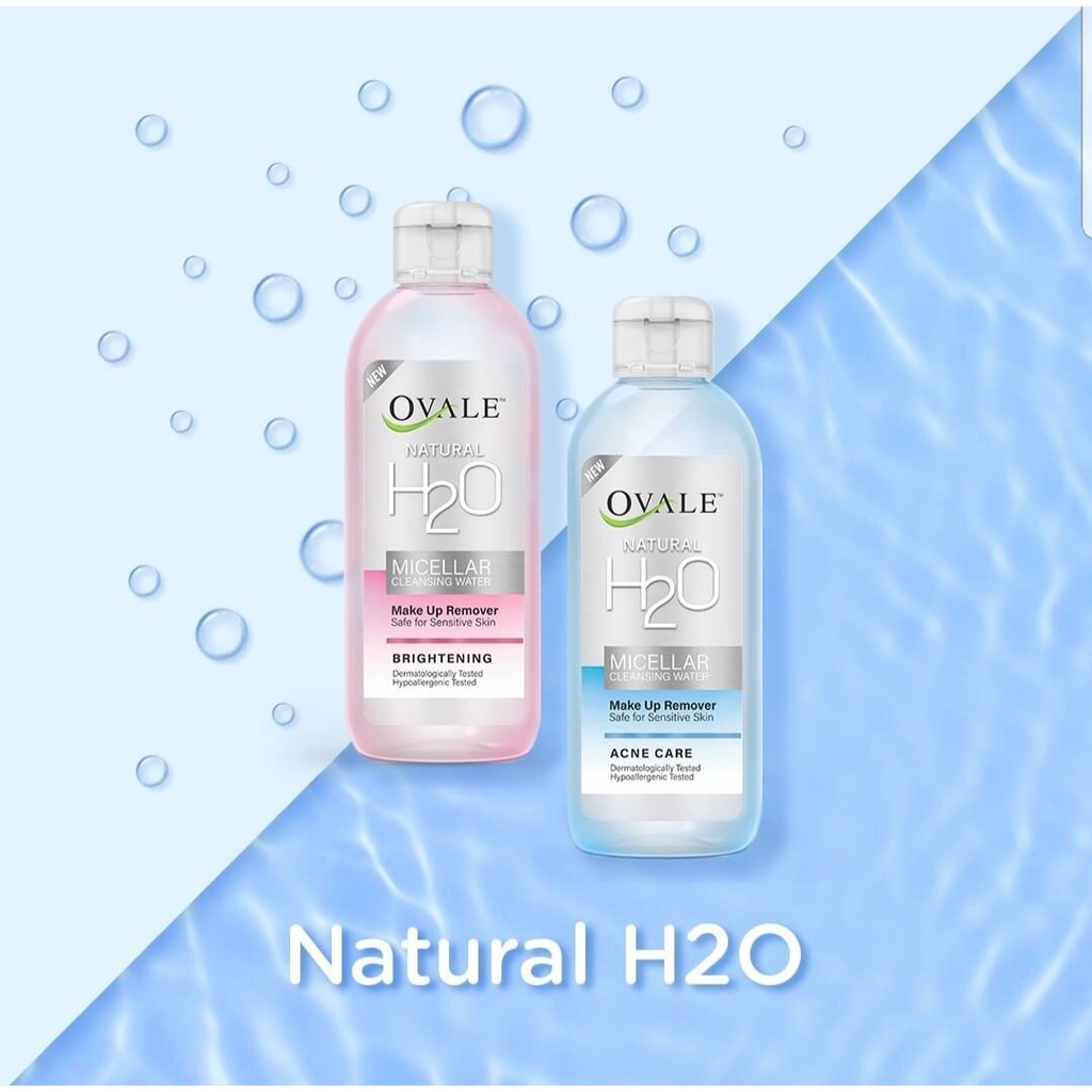 Jual Ovale Natural H20 Micellar Water Brightening Anti Acne ...