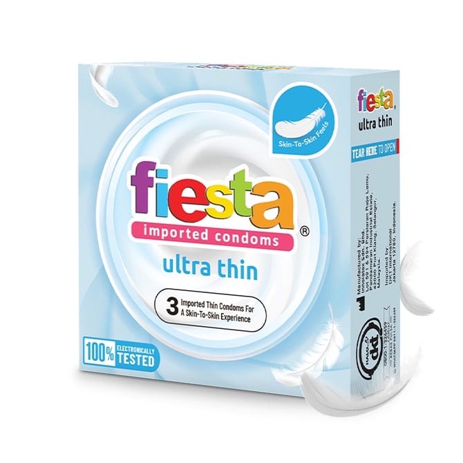 Jual (NCS) PRIVASI AMAN Kondom Condom Fiesta Ultra Safe Bubble Gum Max ...
