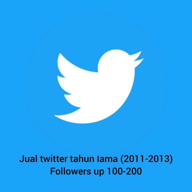 Jual akun twitter berfollowers tahun lama (followers 100-200) | Shopee ...