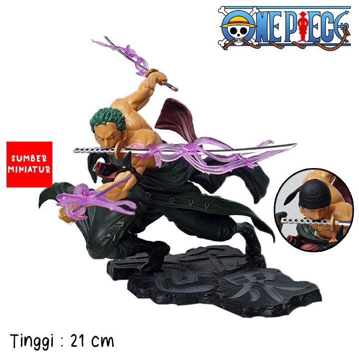 Jual Figure Roronoa Zoro One Piece San Zen Sekai 21 cm Plus Box ...