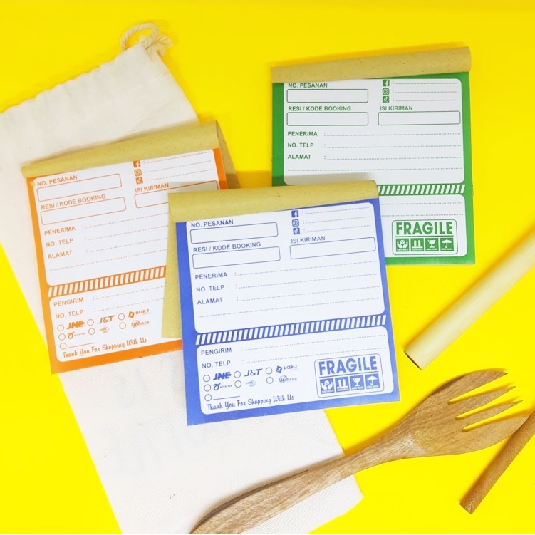 Jual Label Pengiriman Paket | Isi = 100 Lbr | Label Resi Olshop | Label ...