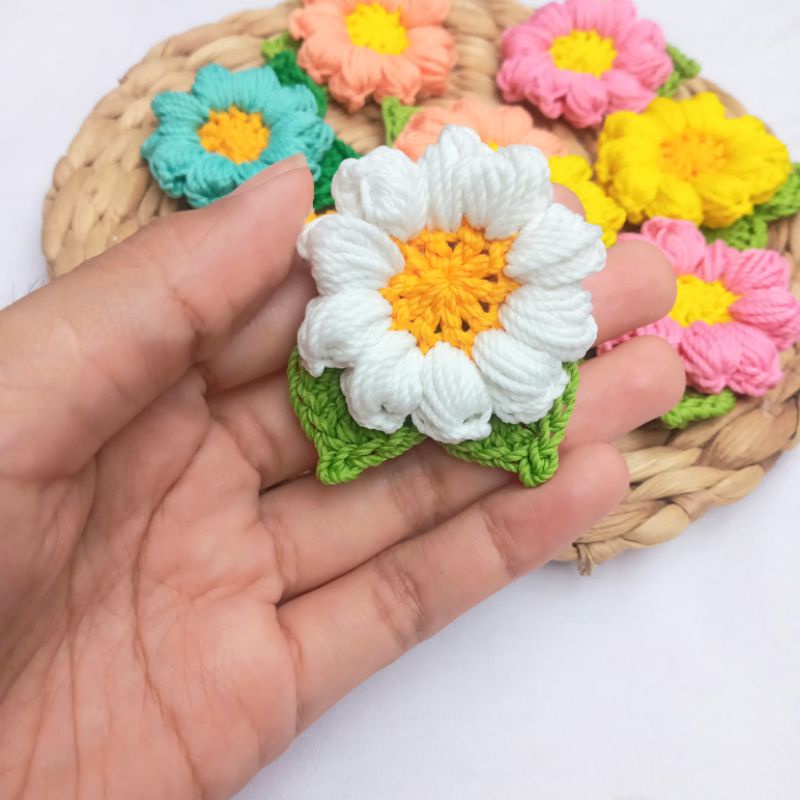 Jual Bunga Rajut Daisy | Bros Bunga Daisy | Shopee Indonesia