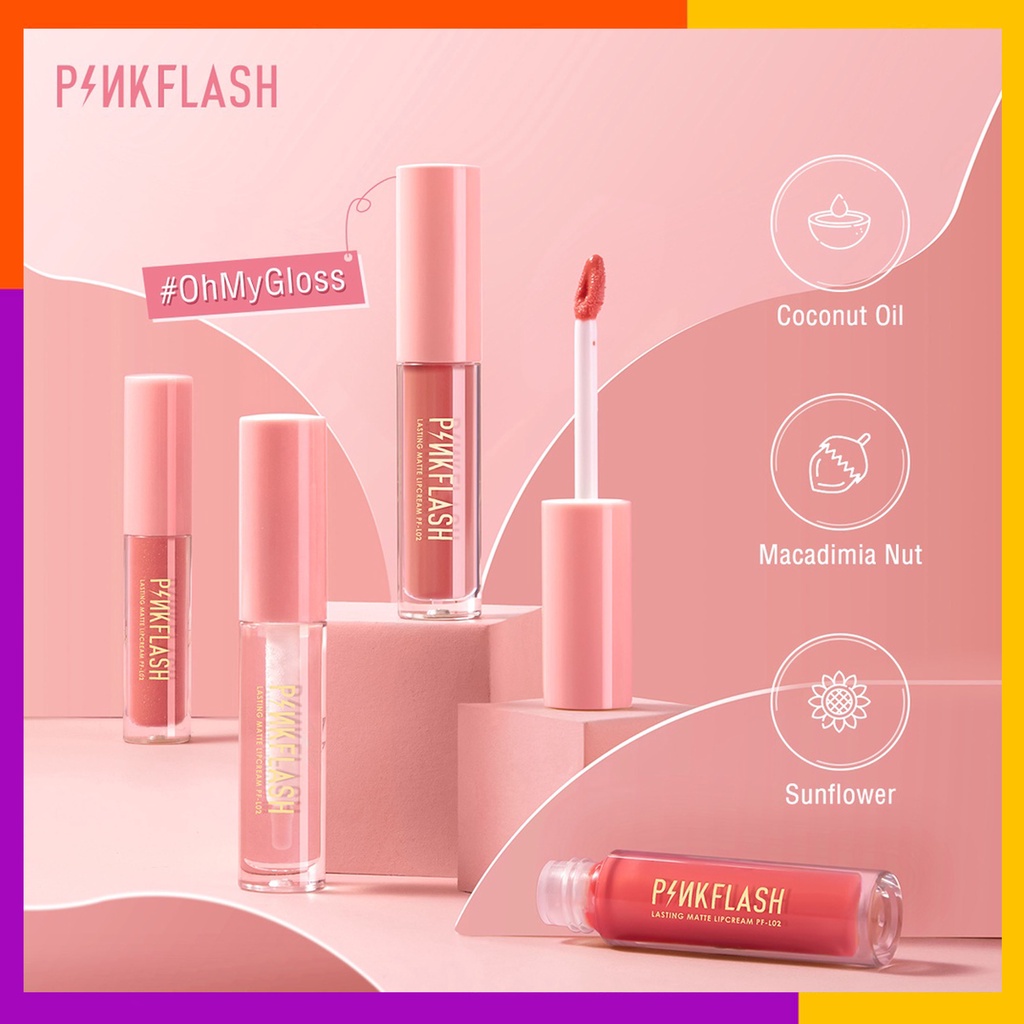 Jual PINKFLASH Lasting Glossy Lipgloss | Lip Gloss | Shopee Indonesia
