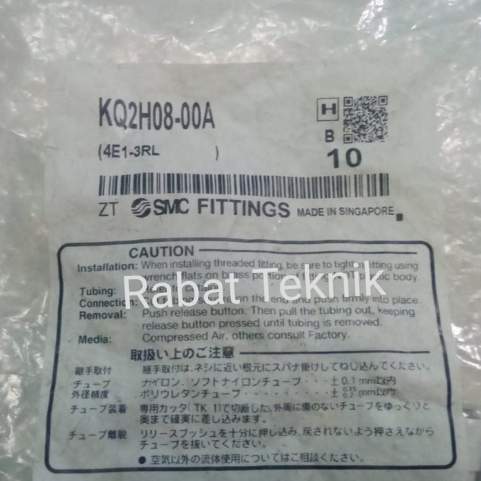 Jual Fitpneu Fitting Pneumatic Smc Kq2H08-00A 8Mm | Shopee Indonesia