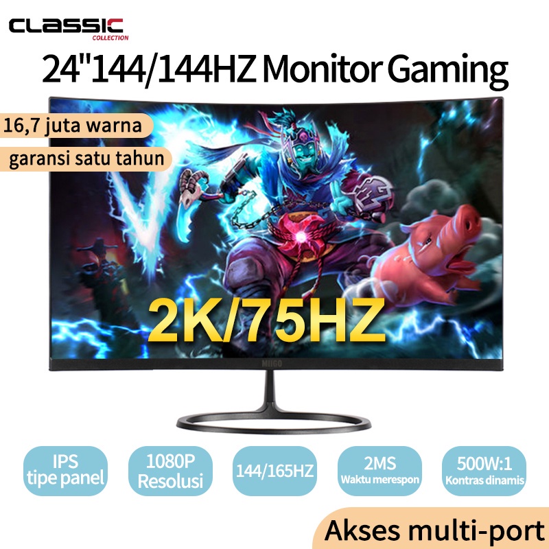 Jual 27-inci 144Hz monitor komputer LCD, desktop kantor, gaming, 1080P ...