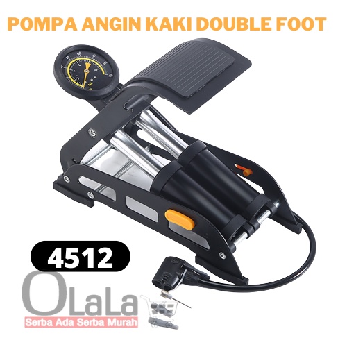 Jual Pompa Injak Sepeda Multi Guna Double Silinder Baja ori JS-4512-BC ...