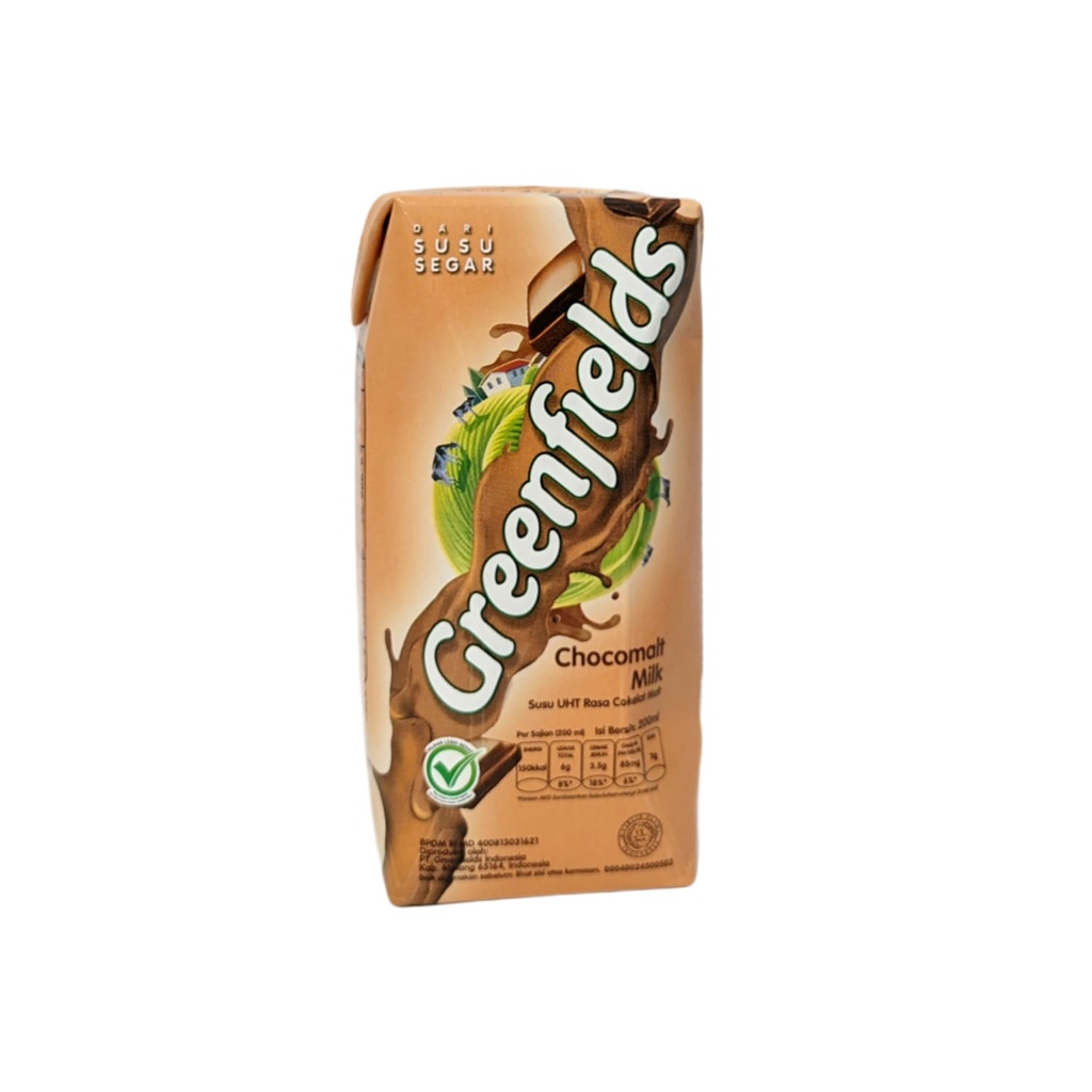 Jual Susu Greenfields UHT Full Cream Cokelat Strawberry Milk Greenfield 1 PCS 105ml 200ml 250ml ...