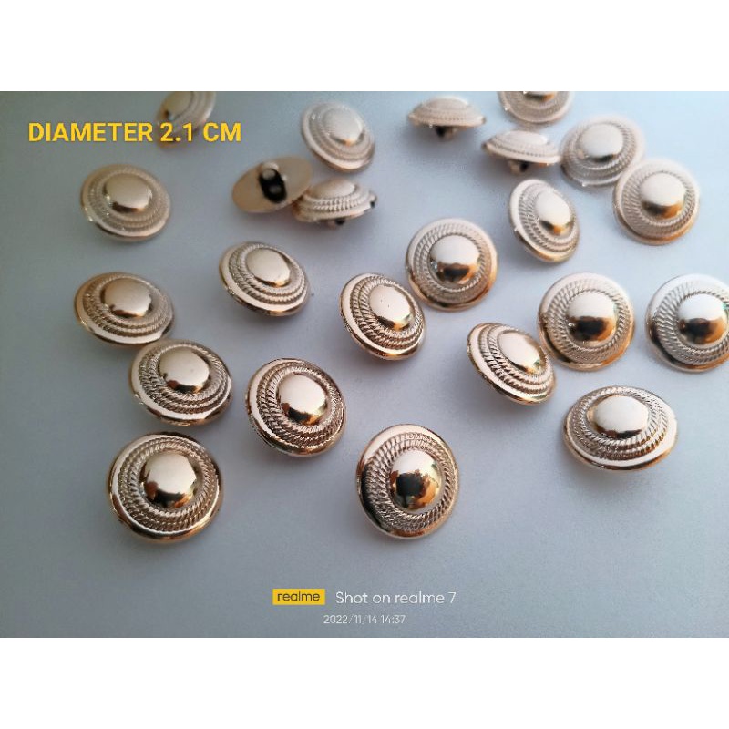 Jual Kancing button diameter 2.1 cm kancing gamis mutiara timbul isi ...