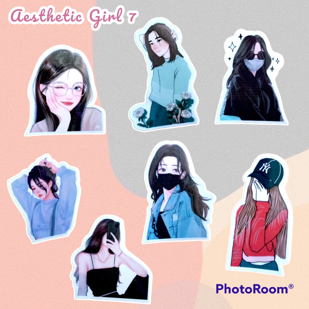 Jual Sticker Pack Tumblr Aesthetic Hijab Girl Korean Girl Waterproof ...