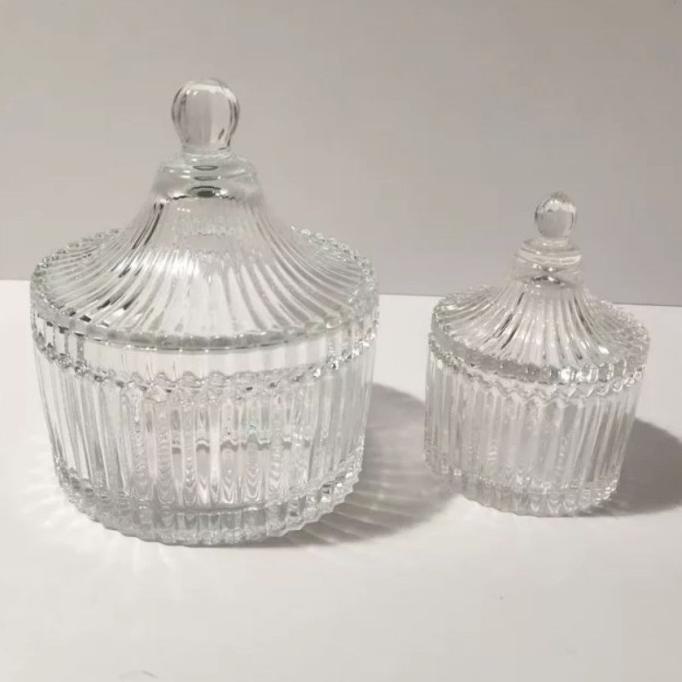 Jual Crystal Glass Candle Sugar Jar Wadah Kaca Kristal Lilin Permen ...