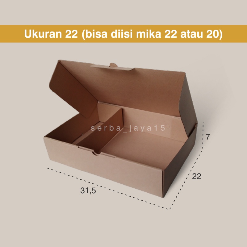 Jual BOX SEKAT NASI + MINUMAN KARDUS SEKAT EFLUTE ukuran 20 dan 22 ...