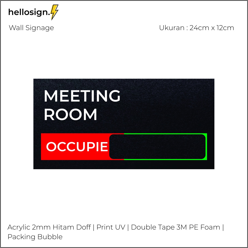 Jual Sign Akrilik MEETING ROOM Sliding | Print Papan Nama Tulisan ...