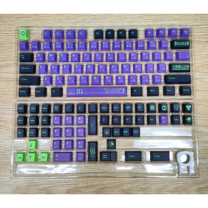 Jual KEYCAPS EVANGELION EVA 01 THEME Dyesub ( PBT Cherry Profile ...