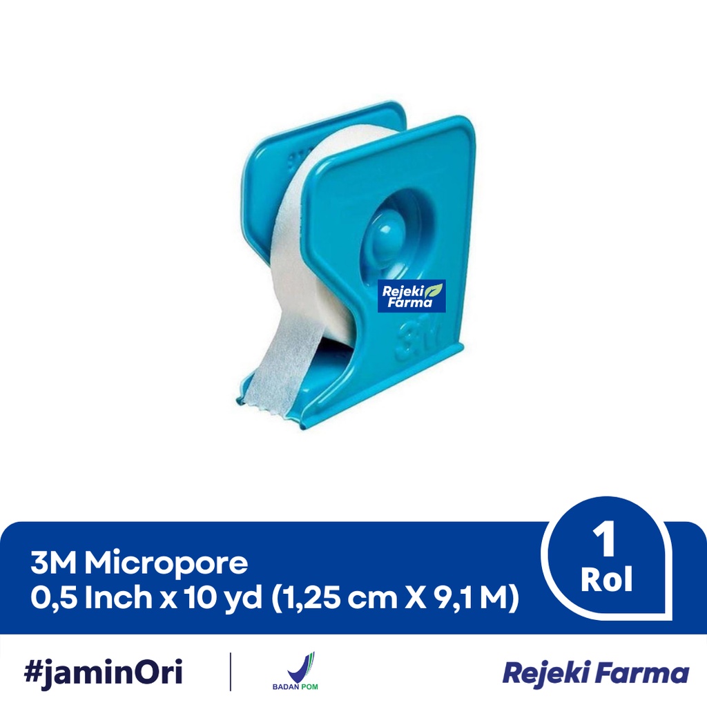 Jual 3M Micropore Surgical Tape 0,5 inch Plaster Medis Perekat Kertas ...