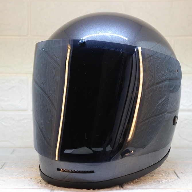 Jual HELM CUSTOM BELL BULLIT LIST CHROME WITH VISOR ( MR HELM ...