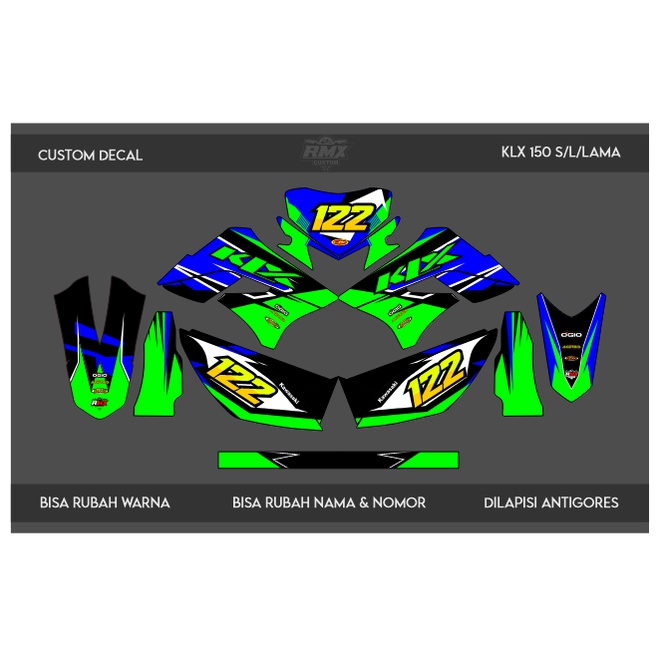 Jual DECAL STICKER KLX 150 S/L (009) DEKAL STIKER DTRACKER 150 LAMA ...
