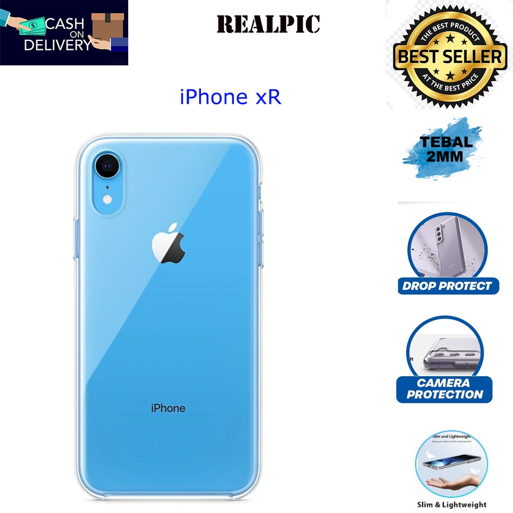 Jual Case Iphone XR Casing Clear HD KETEBALAN 2MM BENING TRANSPARAN TPU Premium Softcase ...