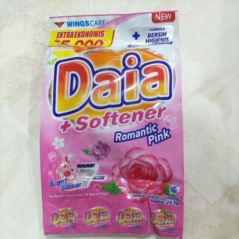 Jual DAIA + softener romantic pink anti apek | Shopee Indonesia