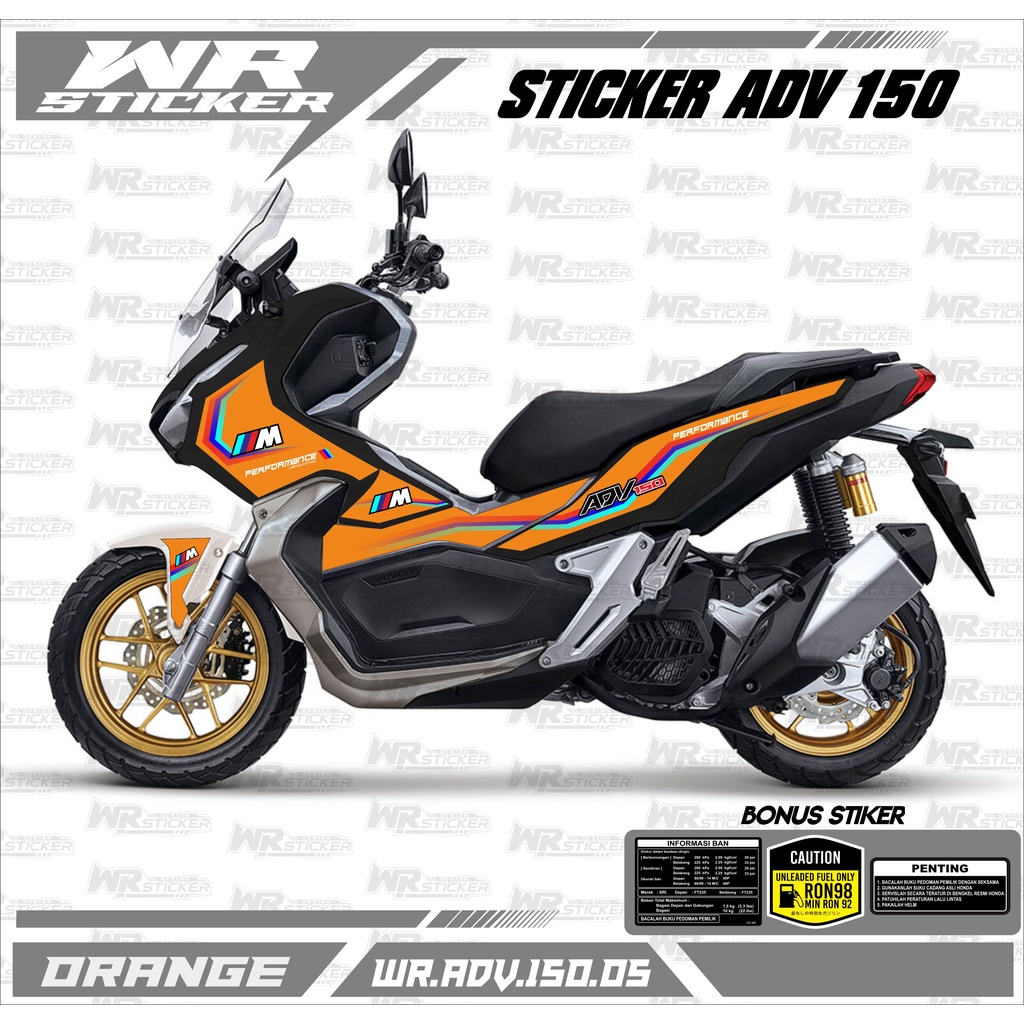 Jual Stiker Adv 150 - Sticker Striping List Variasi Honda ADV 150 WR 05 ...