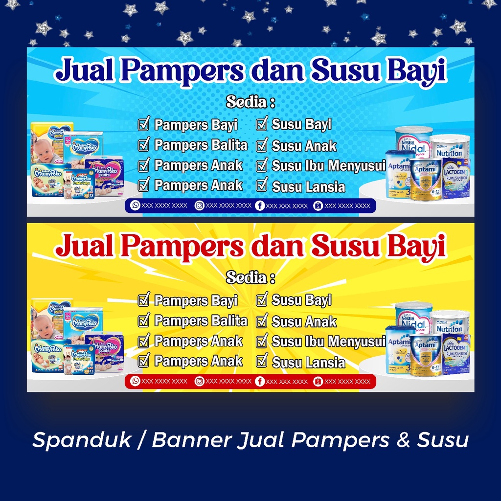 Jual Spanduk / Banner Jual Pampers & Susu Bayi | Shopee Indonesia