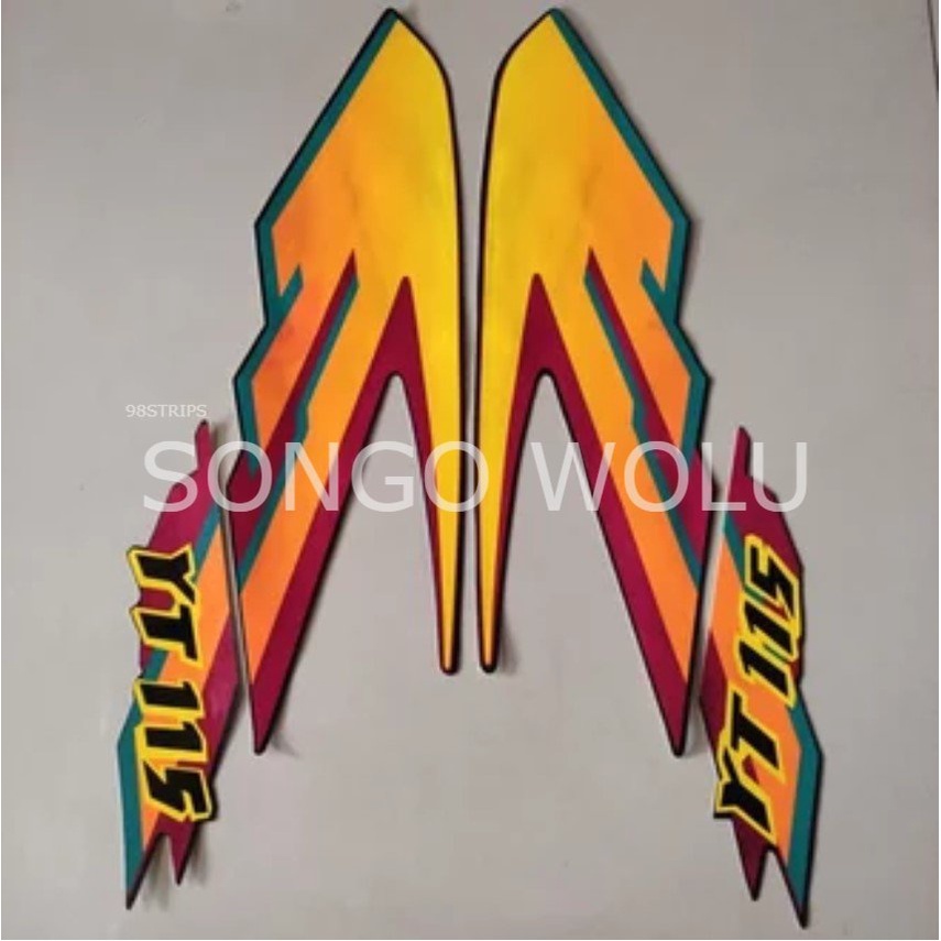 Jual STIKER YT 115 KUNING OREN STRIPING LIS STANDAR ORI YAMAHA YT115 ...