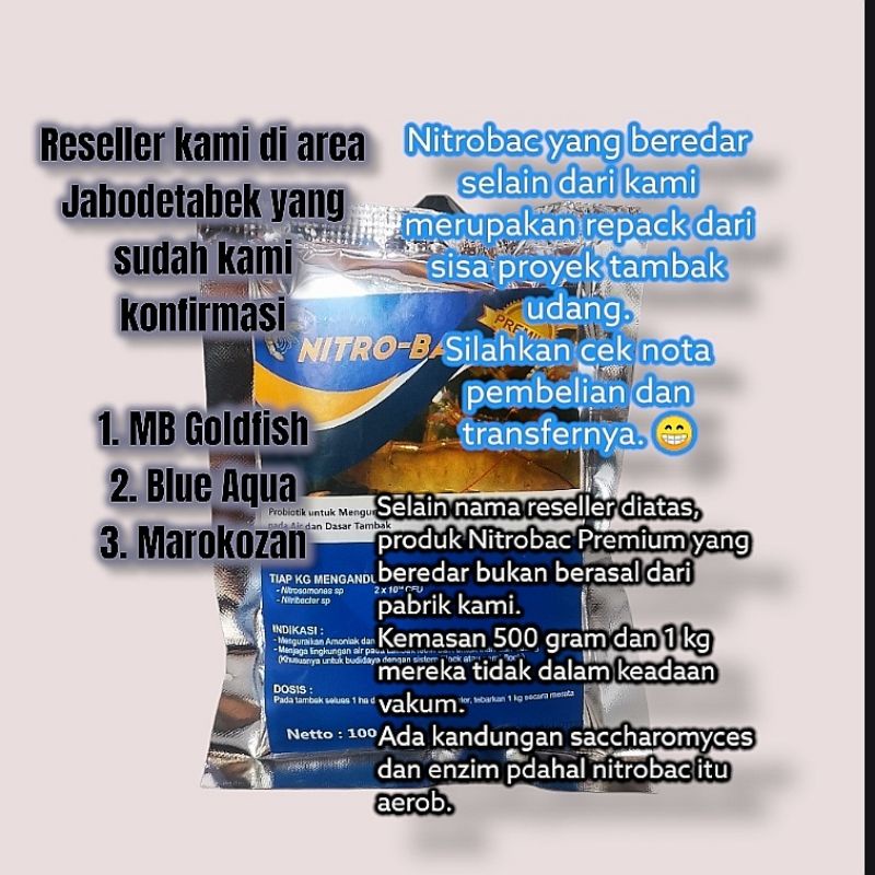 Jual Probiotik Nitrobacter Nitrobac Premium 1 Kg | Shopee Indonesia