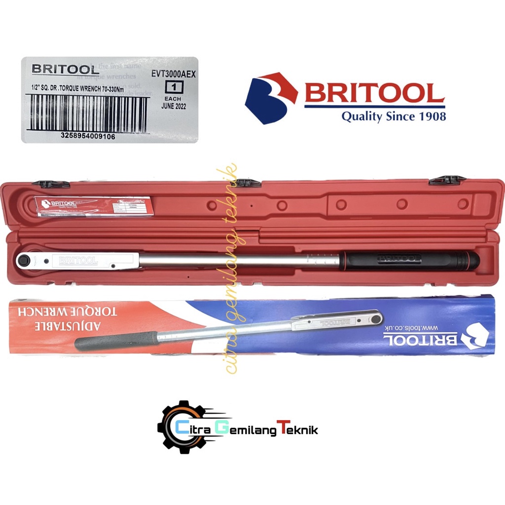 Jual BRITOOL kunci moment torsi EVT 3000A 1/2 inch torque wrench 70 ...