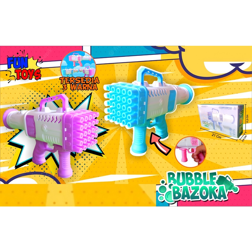Jual ( BISA COD ) PROMO 25 MATA Mainan Anak Bubble Gun Bazoka Basoka ...