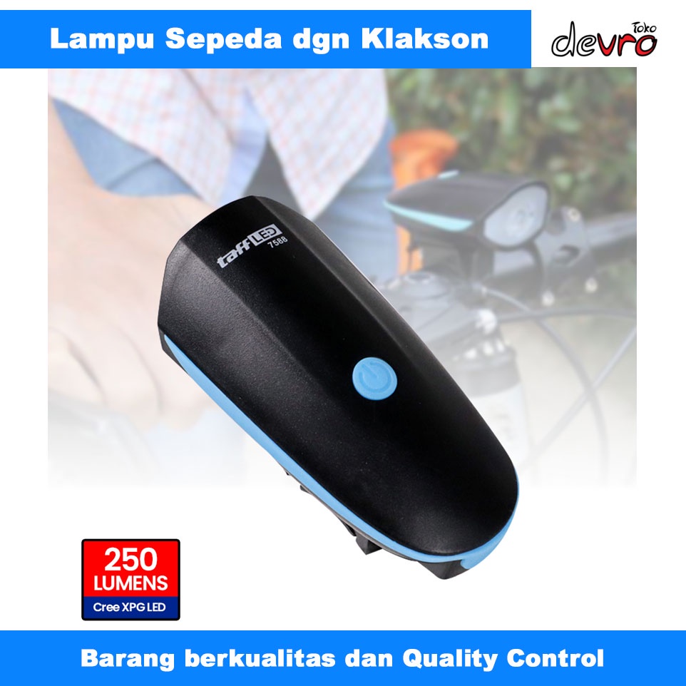 Jual Lampu Sepeda LED Cree XPG dengan Klakson Bell Bel Sepeda - TaffLED ...