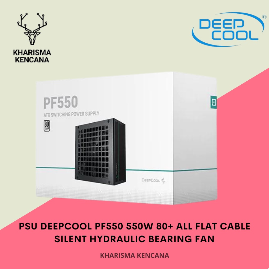 Jual PSU DEEPCOOL PF550 550W 80+ ALL FLAT CABLE | Shopee Indonesia