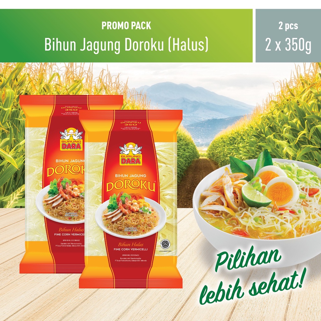 Jual Bihun Jagung Doroku (Halus) Promo Pack (2 Pack) | Shopee Indonesia