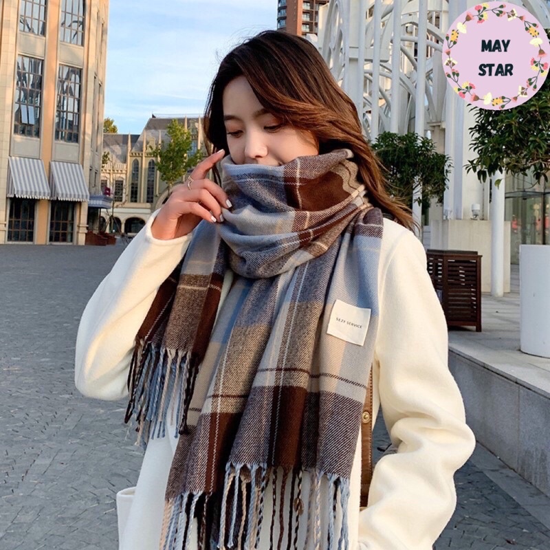 Jual MAYSTAR Syal Korea Scarf Wool Cashmere Immitation Fashion Winter Autumn Musim Dingin Syal ...