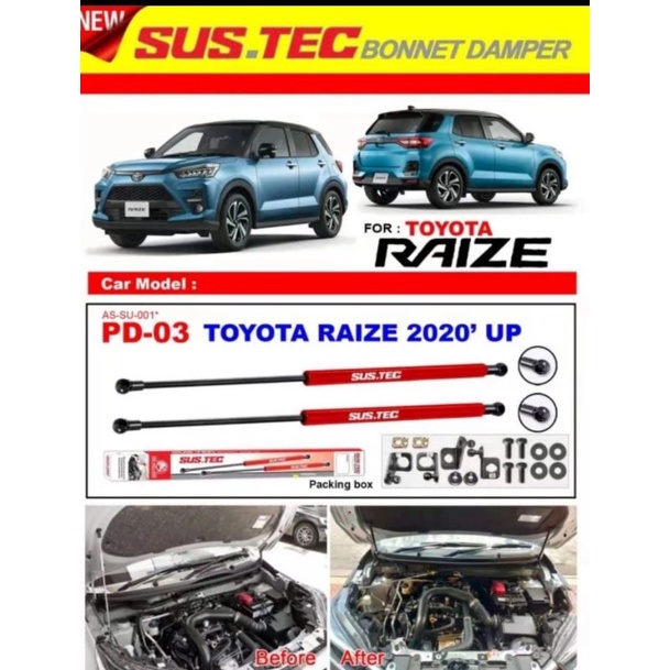 Jual Hood Damper Toyota Raize / Daihatsu Rocky 2020 UP | Shopee Indonesia